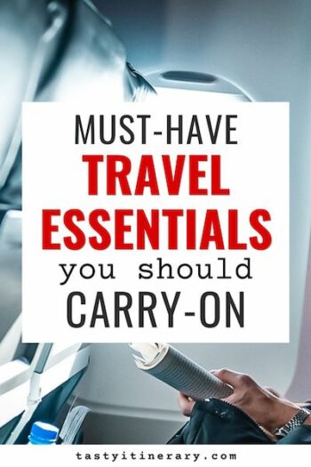 Travel Essentials List: 30 MUST-HAVE Items to Carry-On | Tasty Itinerary