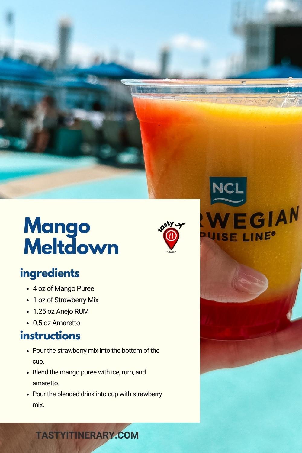 Norwegian Cruise Cocktails NCL Cruisers Love | Tasty Itinerary